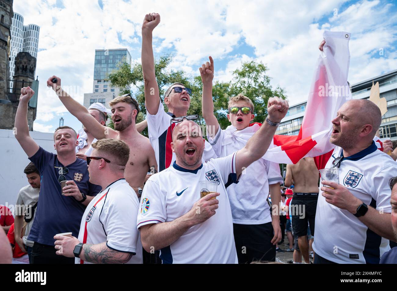 14.07.2024, Berlin, Germany, Europe - Fans of the English national ...