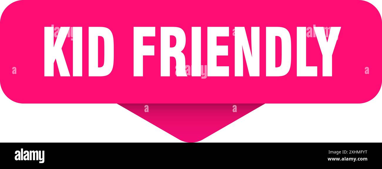 kid friendly sticker. kid friendly sign on transparent background ...