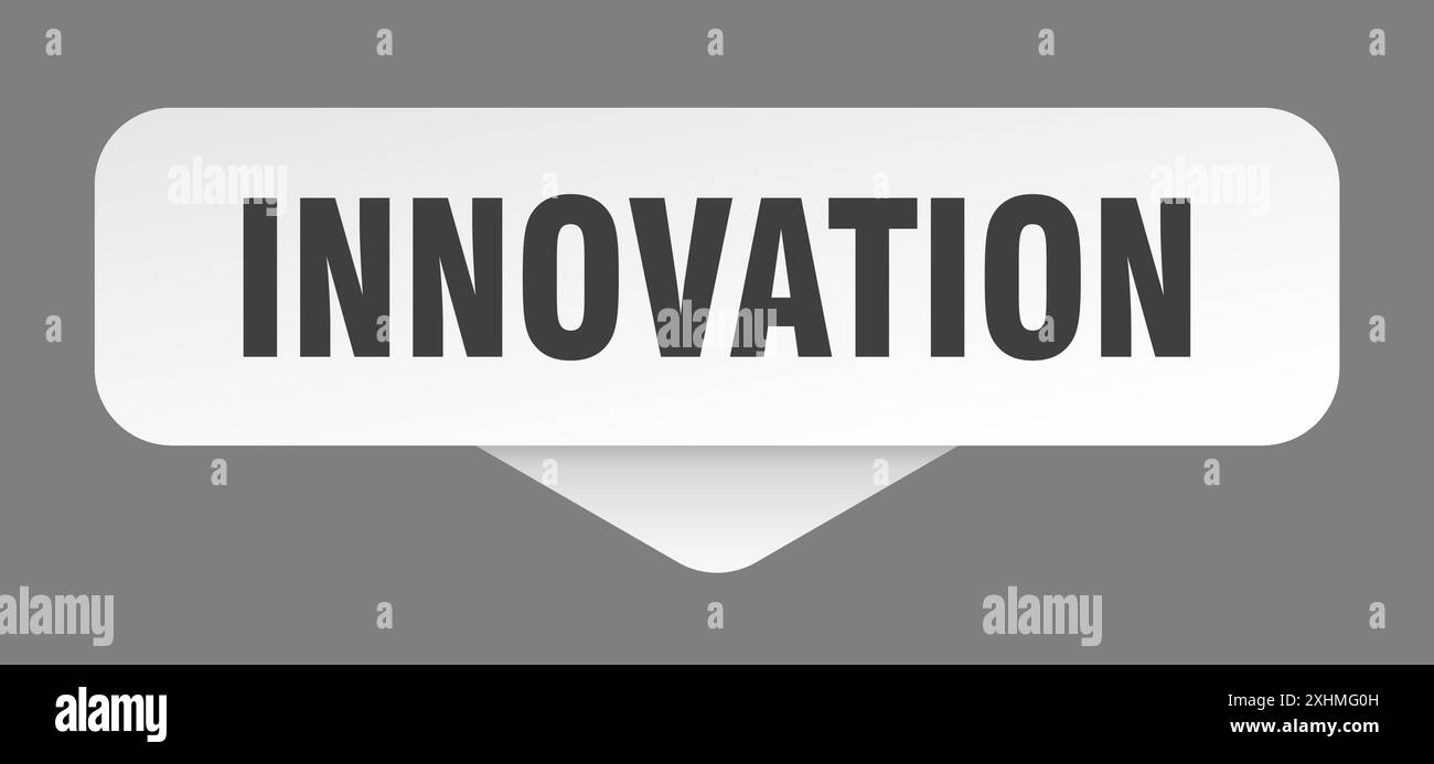 innovation sticker. innovation sign isolated on gray background ...