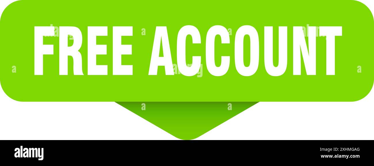 free account sticker. free account sign on transparent background ...