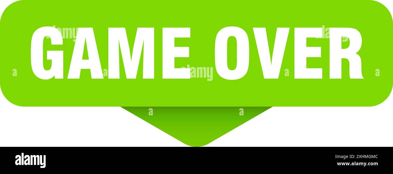 game over sticker. game over sign on transparent background ...