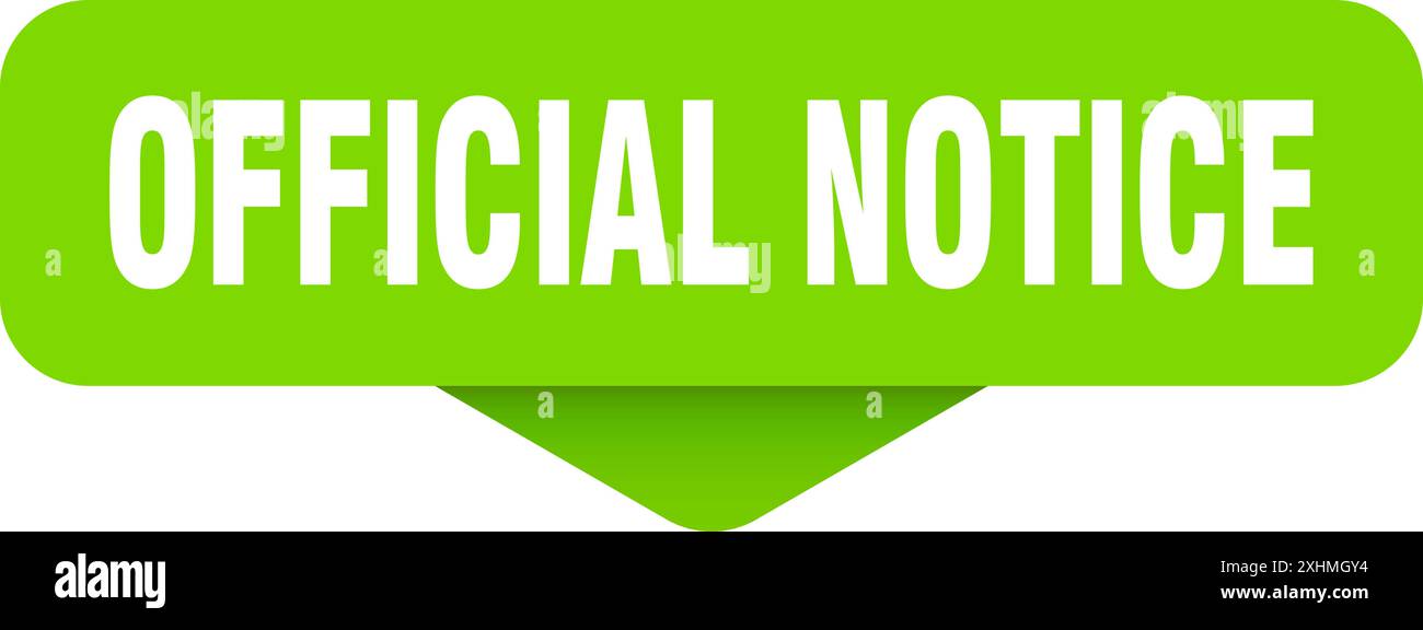 official notice sticker. official notice sign on transparent background ...