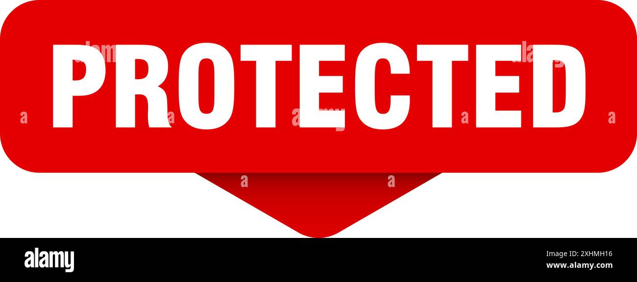 protected sticker. protected sign on transparent background ...