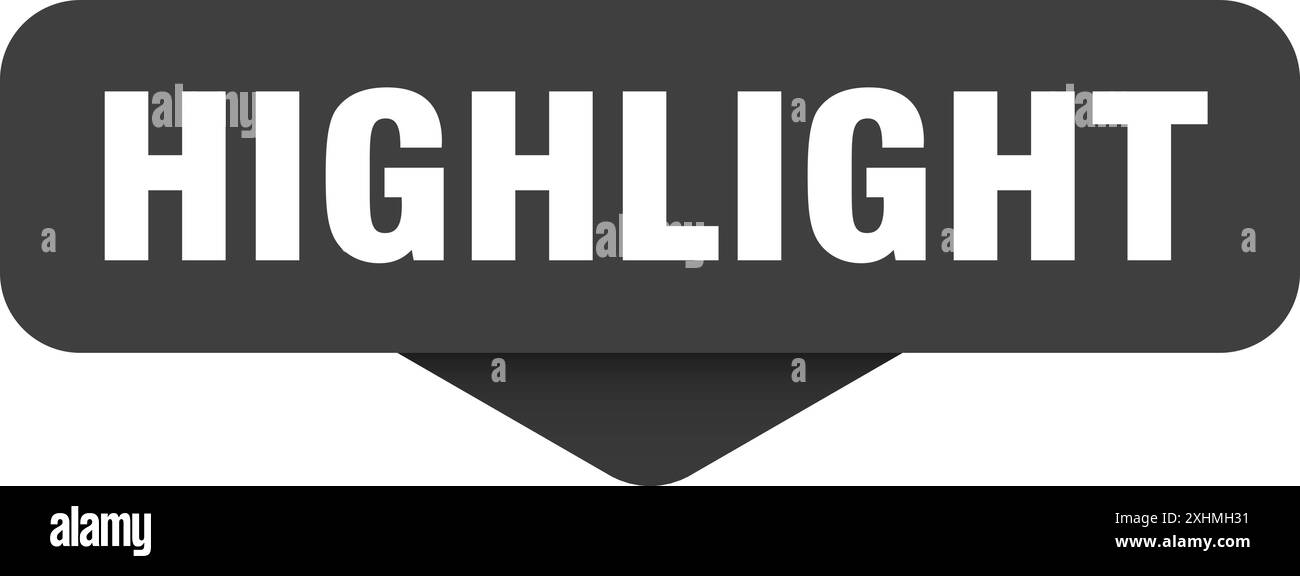 highlight sticker. highlight sign on transparent background ...