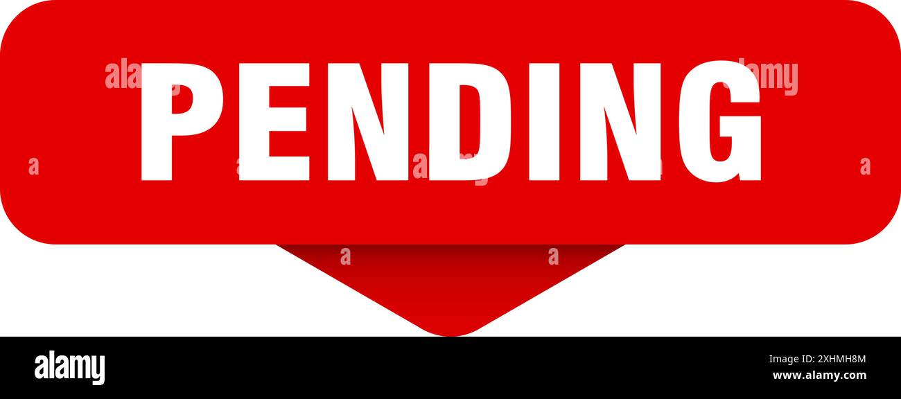 pending sticker. pending sign on transparent background. rectangular ...