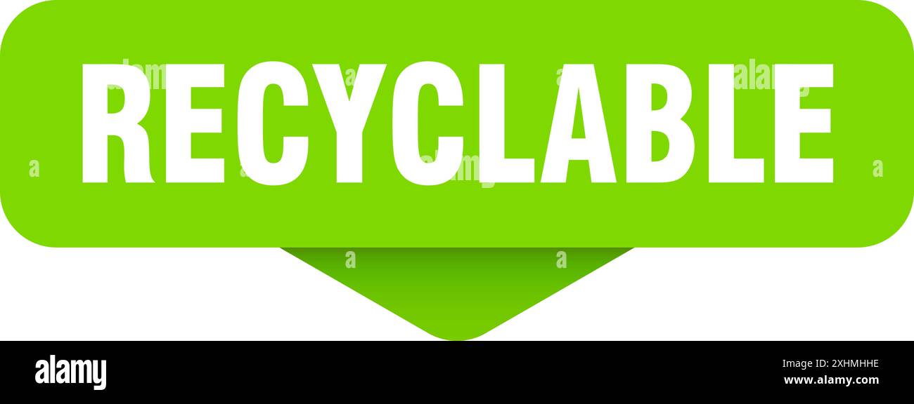 recyclable sticker. recyclable sign on transparent background ...