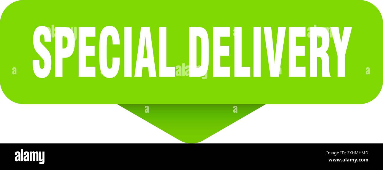 special delivery sticker. special delivery sign on transparent ...