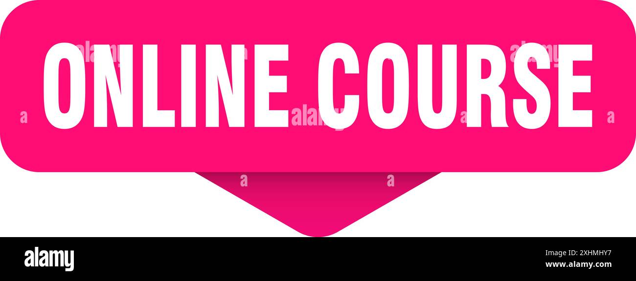 online course sticker. online course sign on transparent background ...