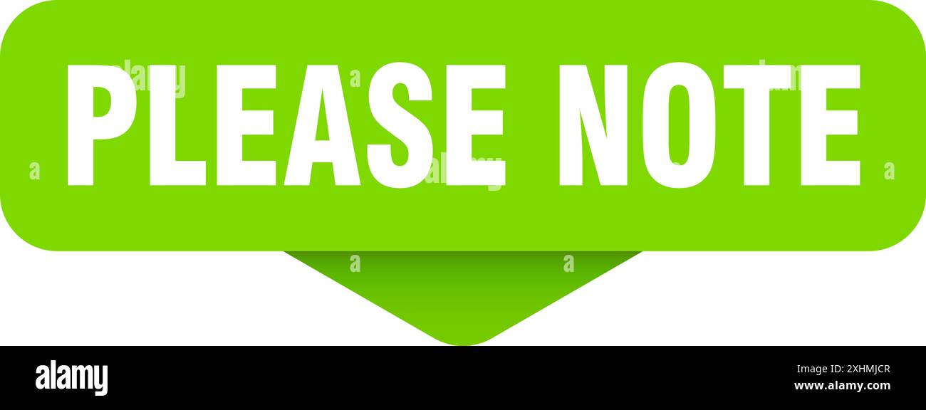 please note sticker. please note sign on transparent background ...