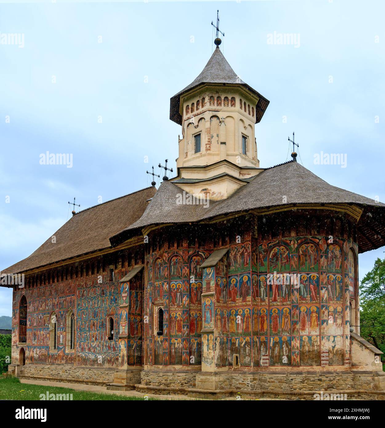 frescoes on the outer wall of the church of the romanian-orthodox ...