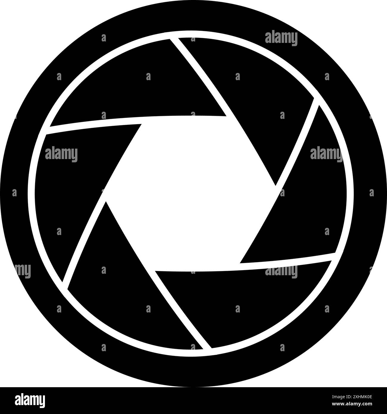 Camera objective icon, vector illustration of camera shutter, isolated on white background Stock ...