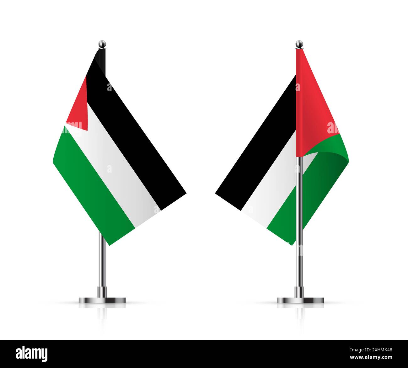 Palestine national flags vector illustration set isolated on white ...