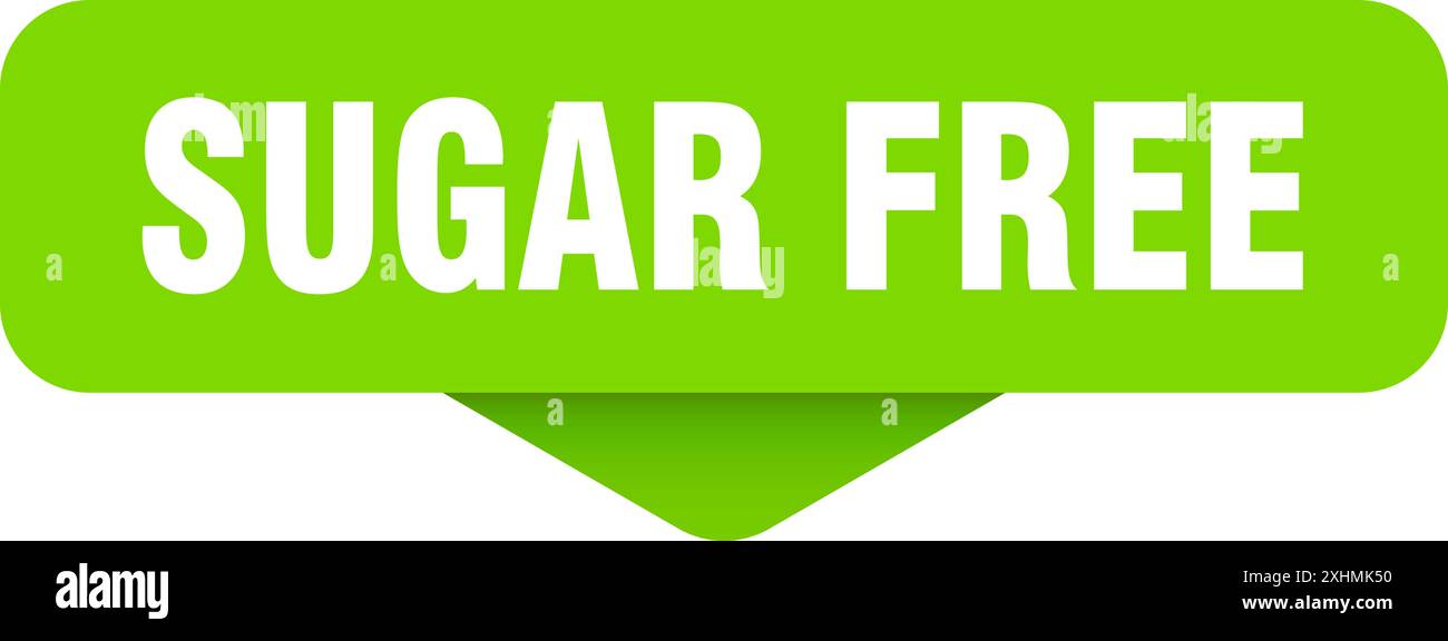 sugar free sticker. sugar free sign on transparent background ...