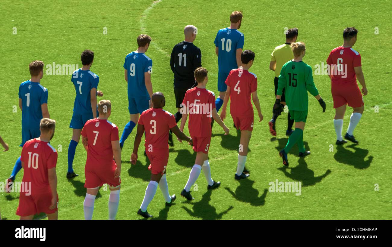 Soccer Championship Match the Beginning: Two Professional Football ...