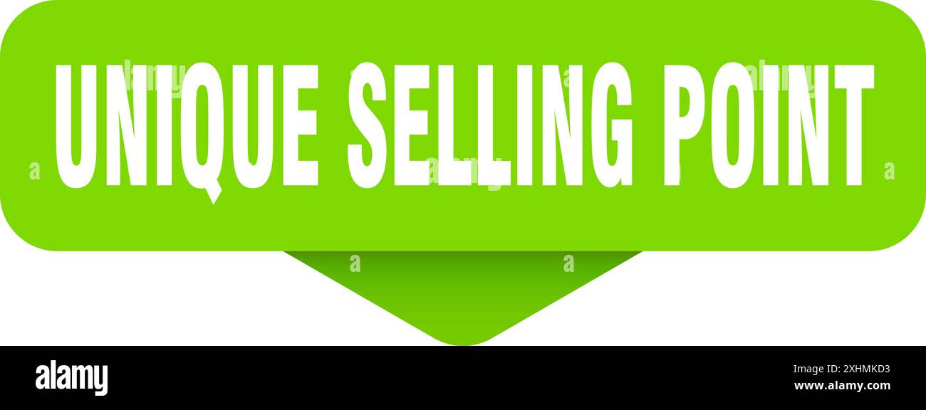 unique selling point sticker. unique selling point sign on transparent ...