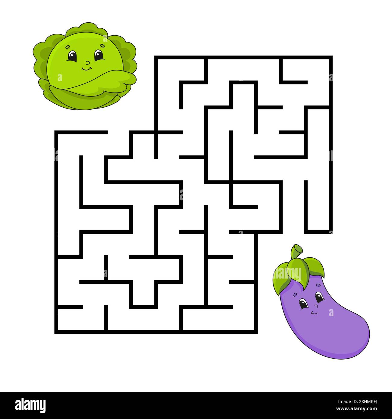 Square maze. Game for kids. Puzzle for children. Labyrinth conundrum ...