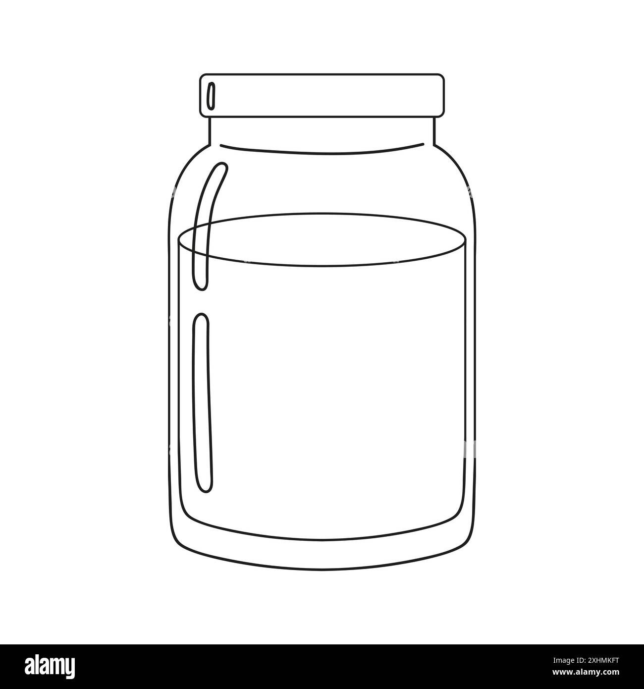 Coloring book page for kids jar. Cartoon style. Vector illustration ...