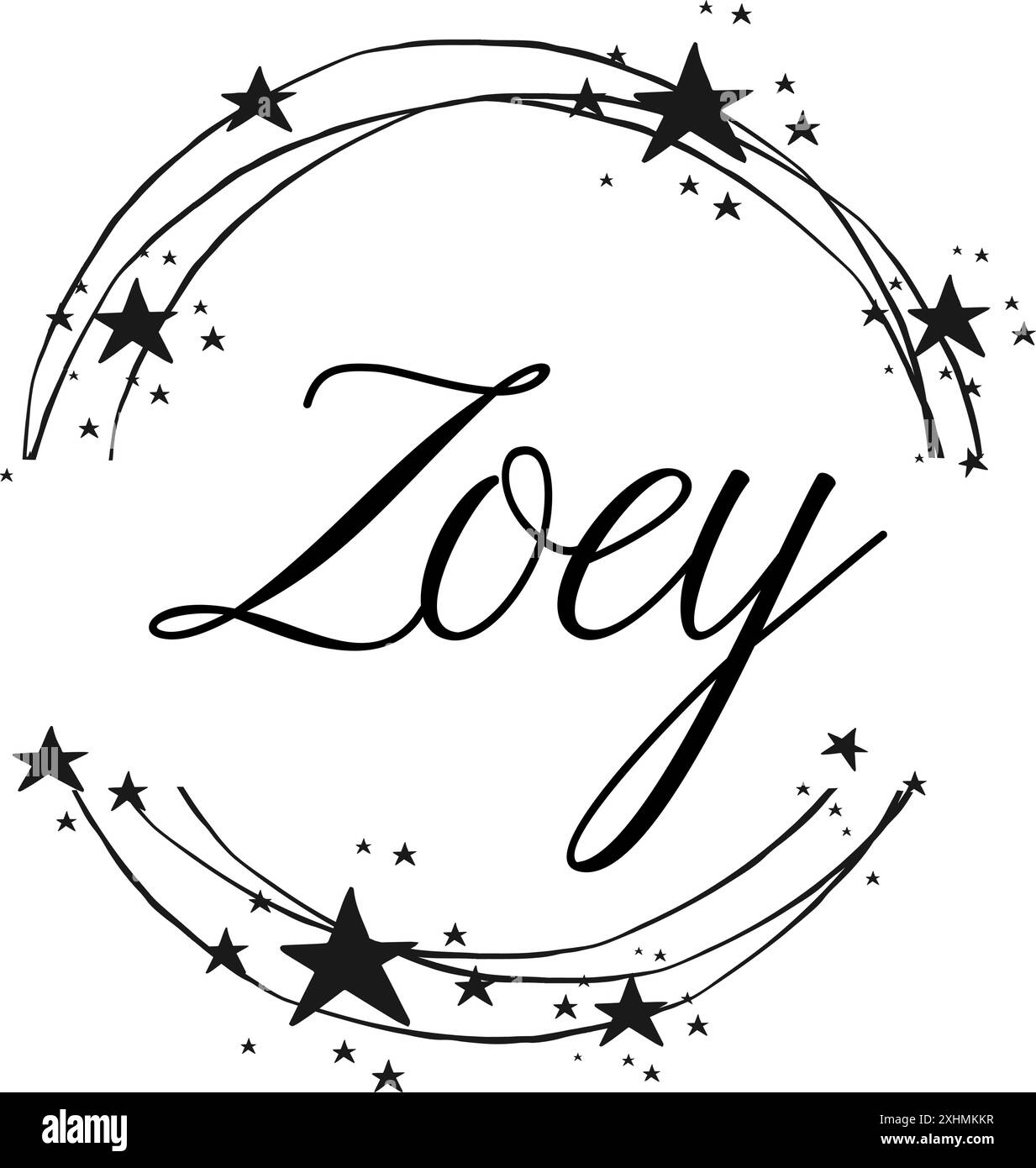 Zoey name design hi-res stock photography and images - Alamy