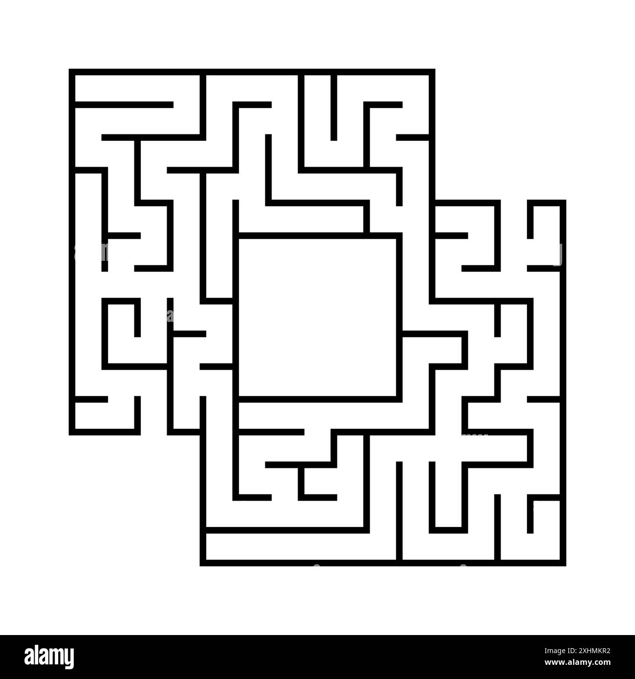 Square maze. Game for kids. Funny labyrinth. Education developing ...