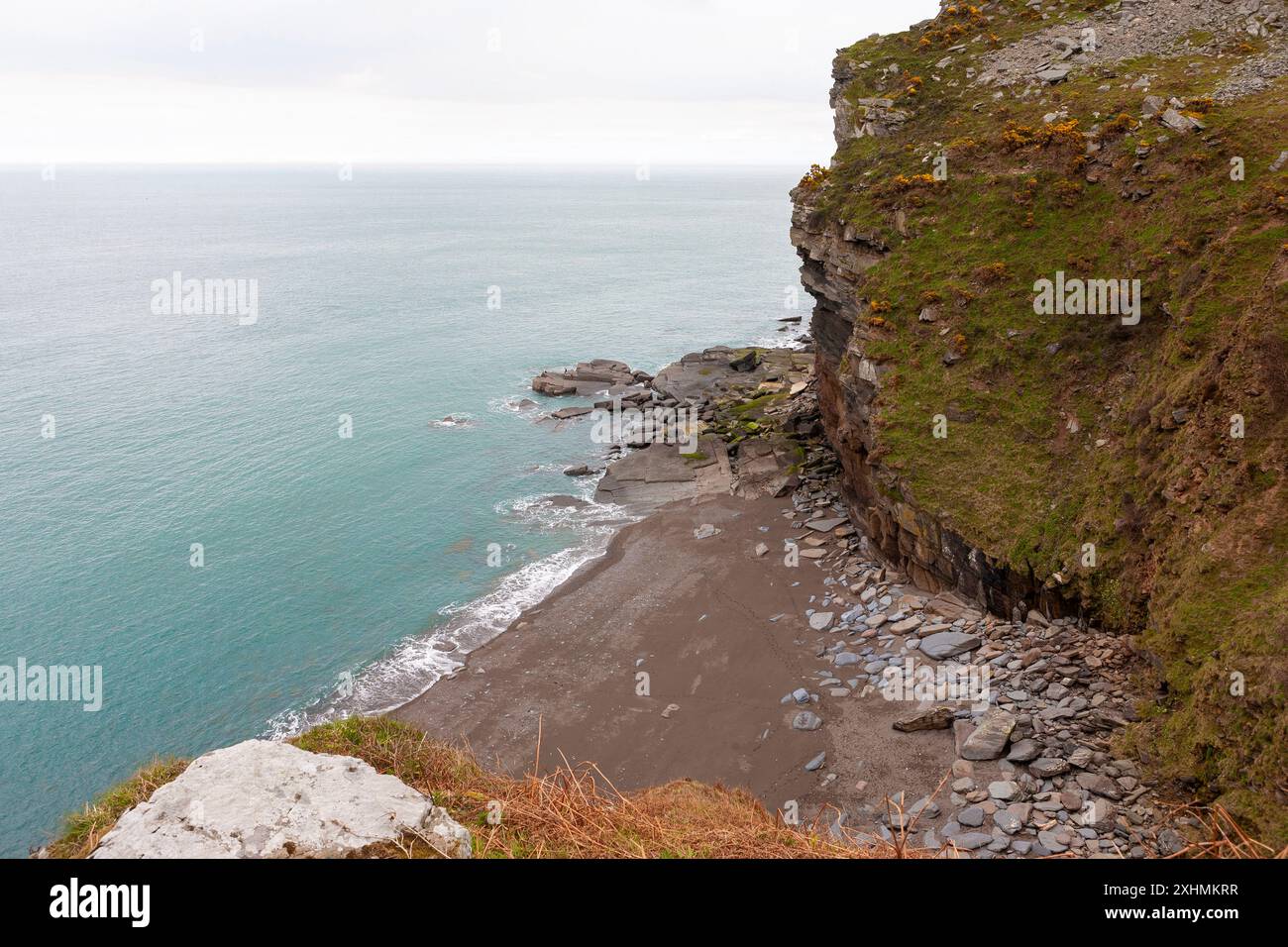 The North Devon coast at Wringcliff Bay, Valley of Rocks, Devon, UK ...