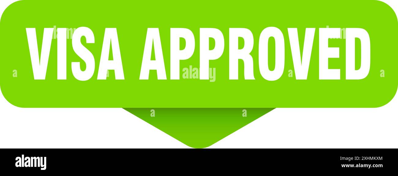 visa approved sticker. visa approved sign on transparent background ...