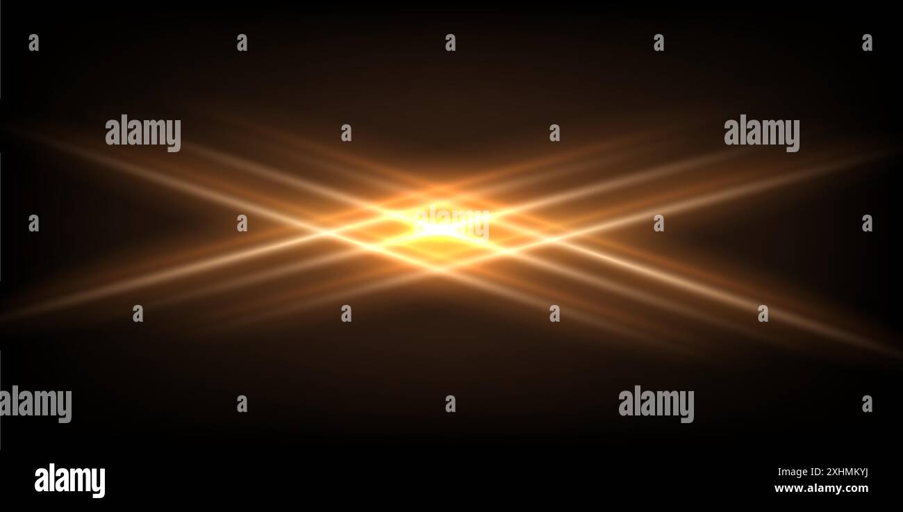 Gold light rays hi-res stock photography and images - Alamy