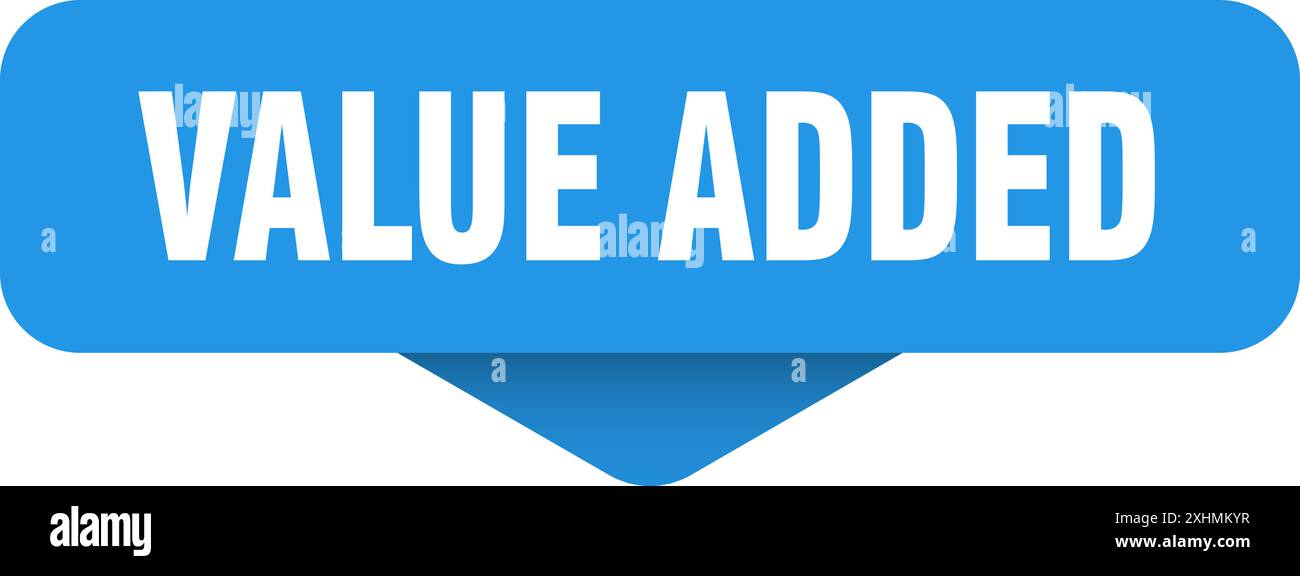value added sticker. value added sign on transparent background ...