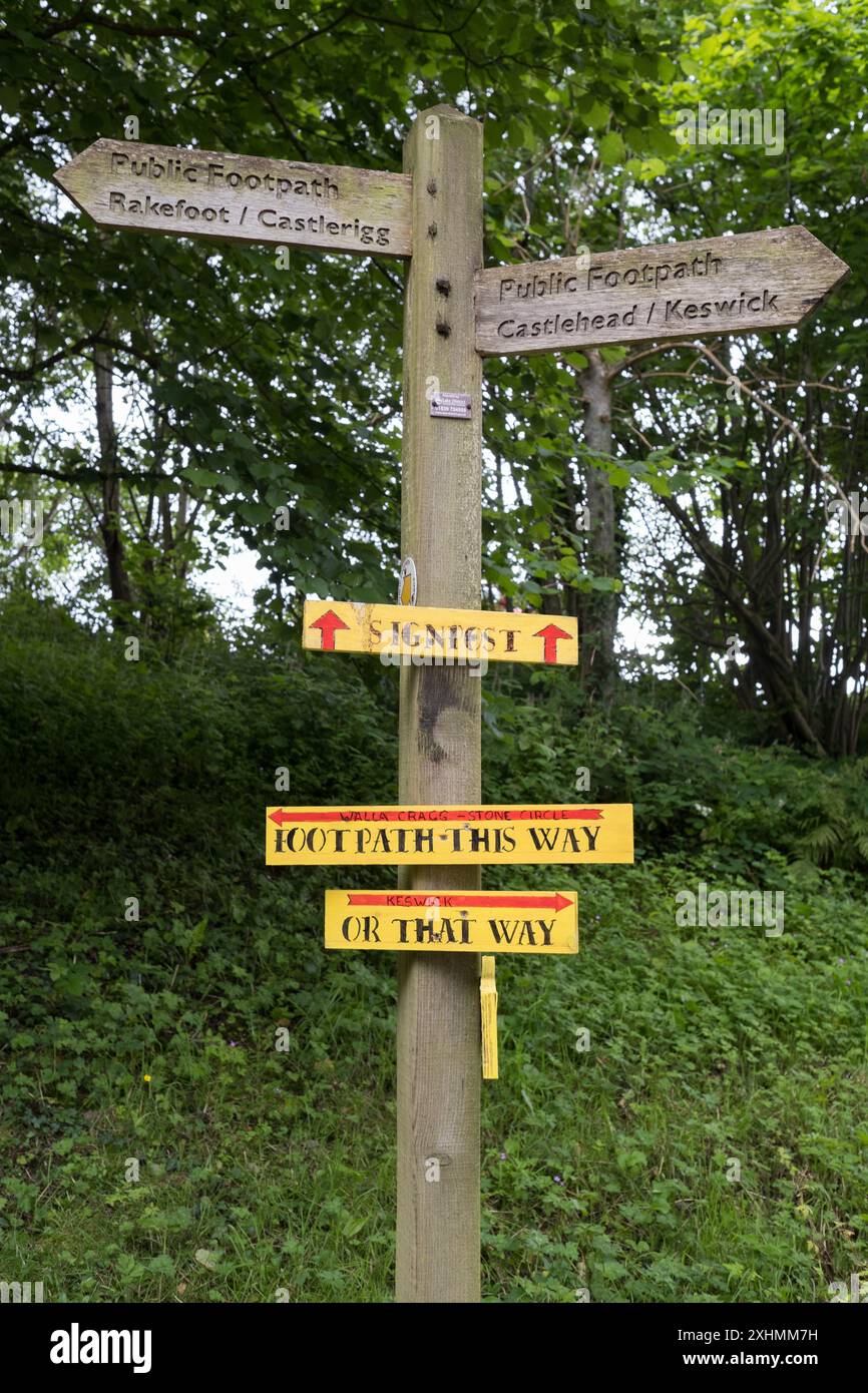 Signpost keswick uk hi-res stock photography and images - Alamy