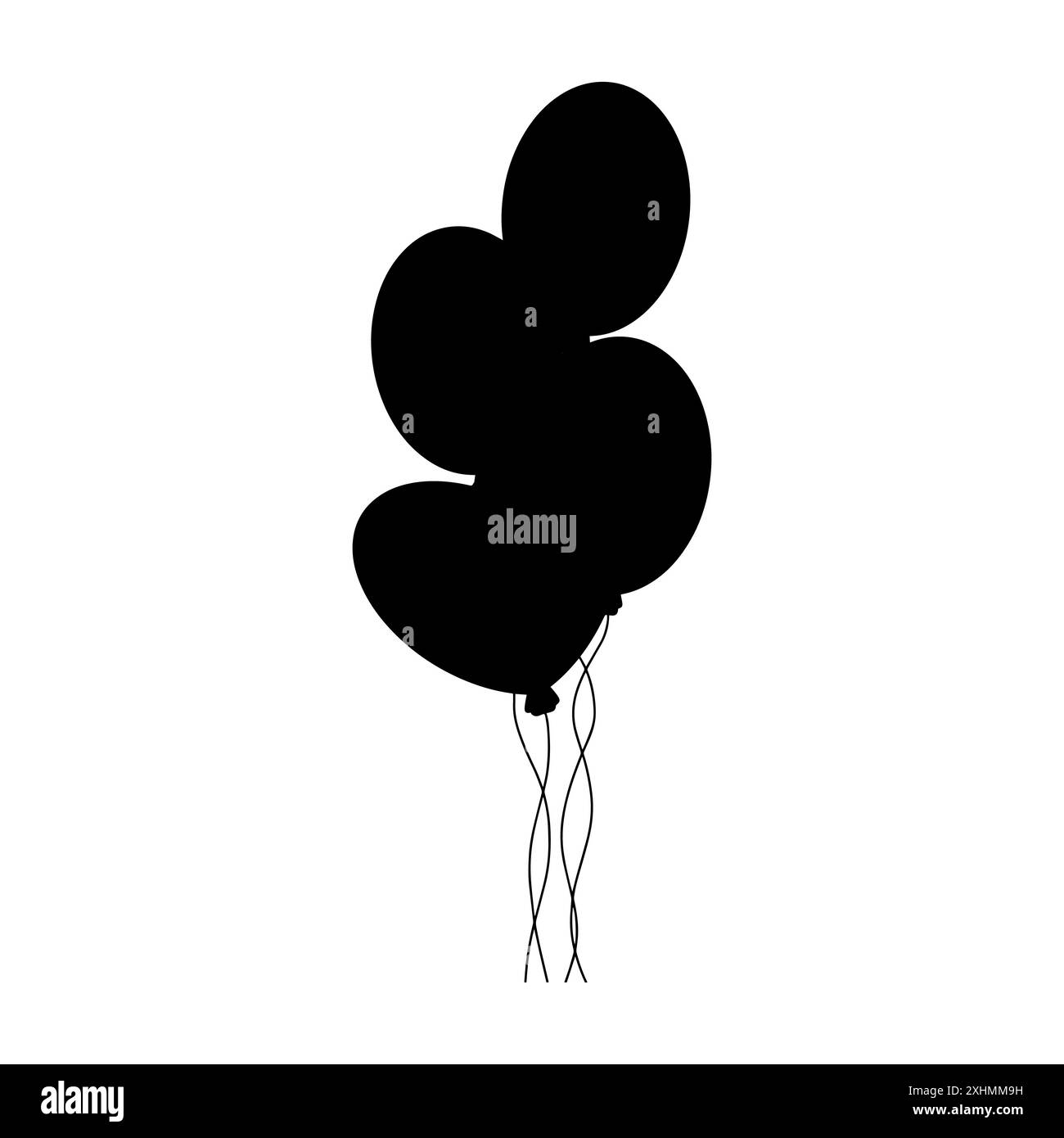 Birthday balloons clipart Black and White Stock Photos & Images - Alamy