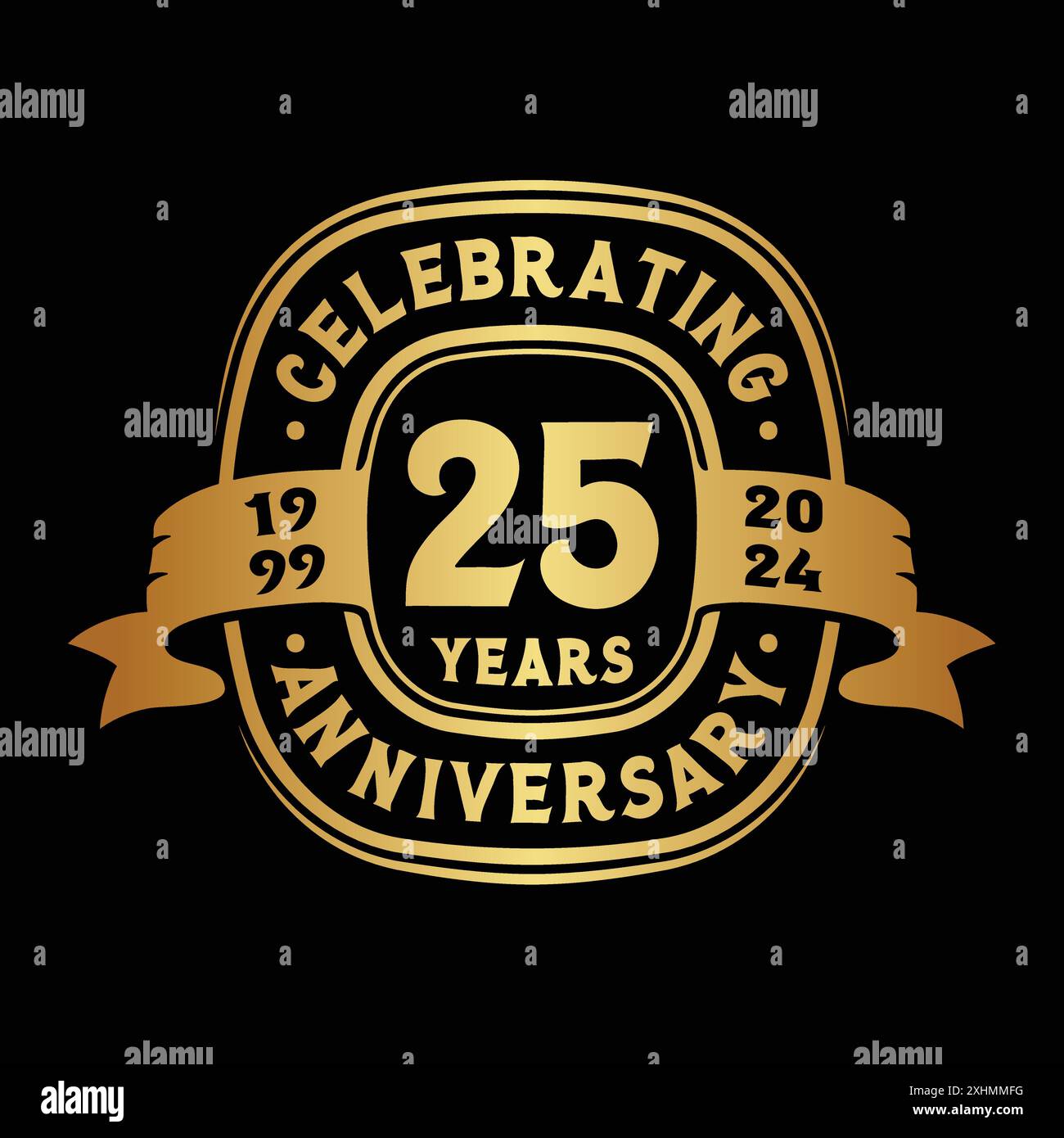 25th Anniversary Celebration Logo Design Template. 25th Anniversary ...