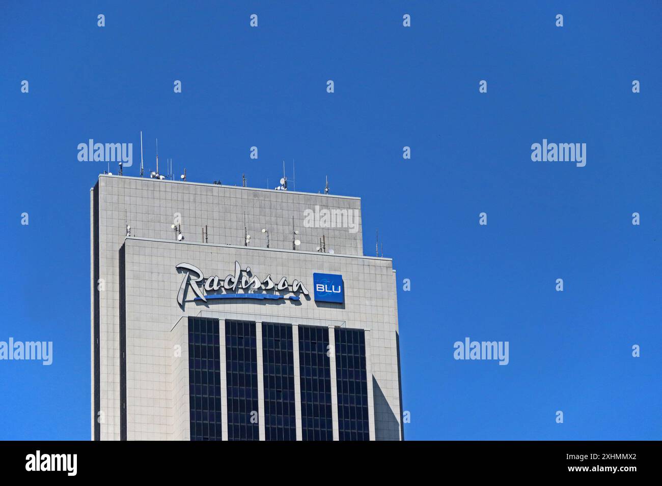 Radisson Blu hotel signage, Hamburg, Germany Stock Photo - Alamy