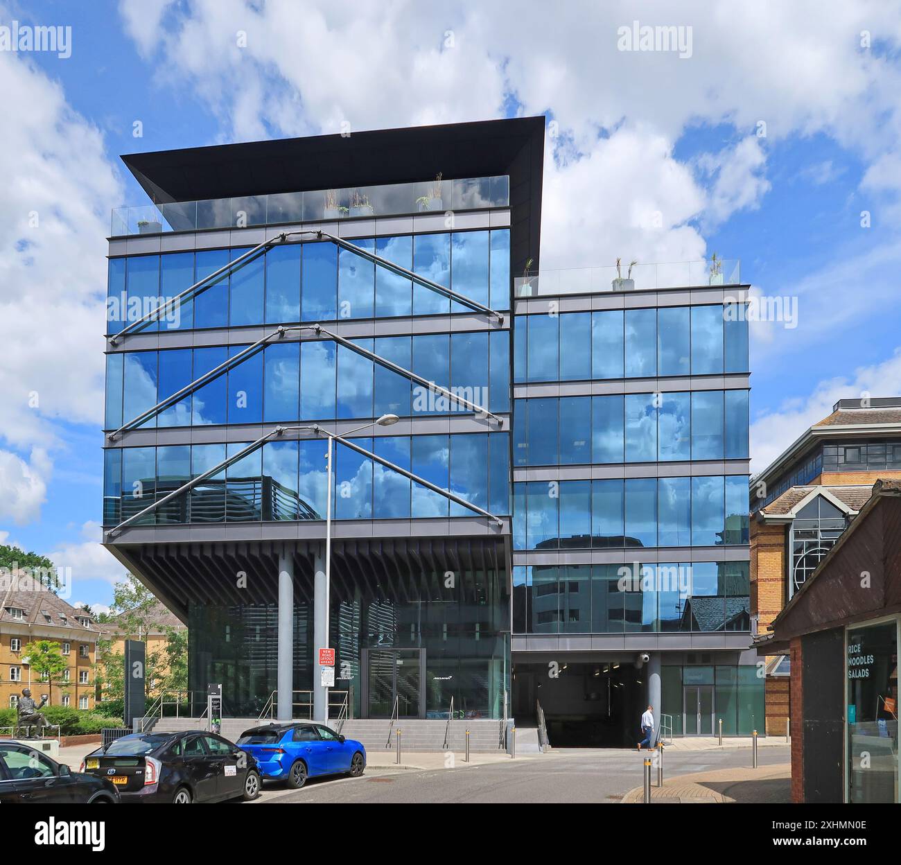The McLaren building on Chobham Road in Woking town centre. Part of the ...