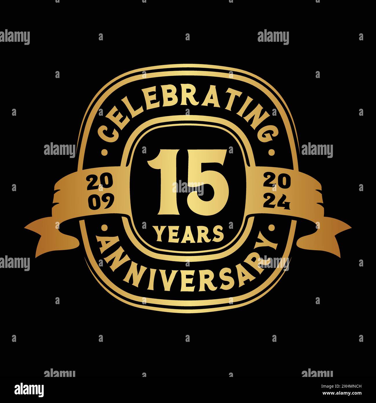 15th Anniversary Celebration Logo Design Template. 15th Anniversary ...