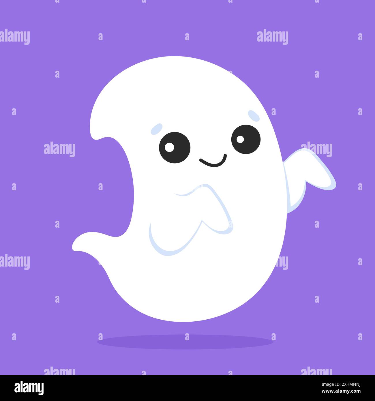 Cute ghost. Cartoon character. Colorful vector illustration. Isolated ...