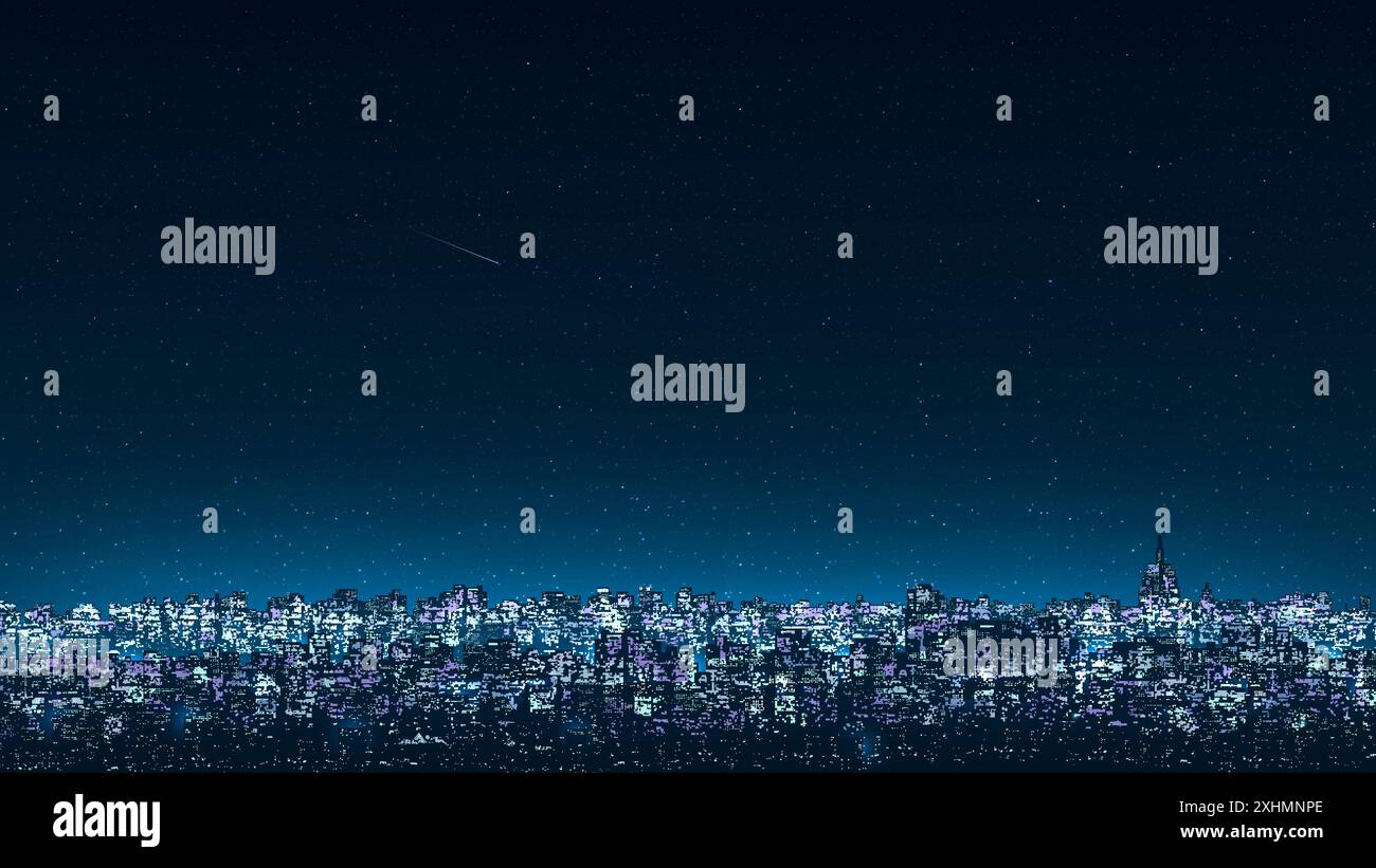 Cityscape, city buildings at night. City skyline at nighttime. Night ...