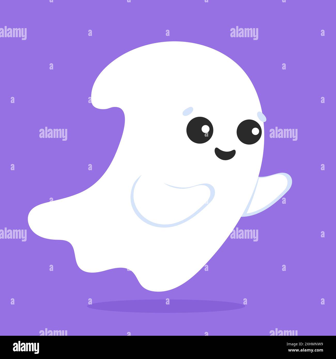Cute ghost. Cartoon character. Colorful vector illustration. Isolated ...