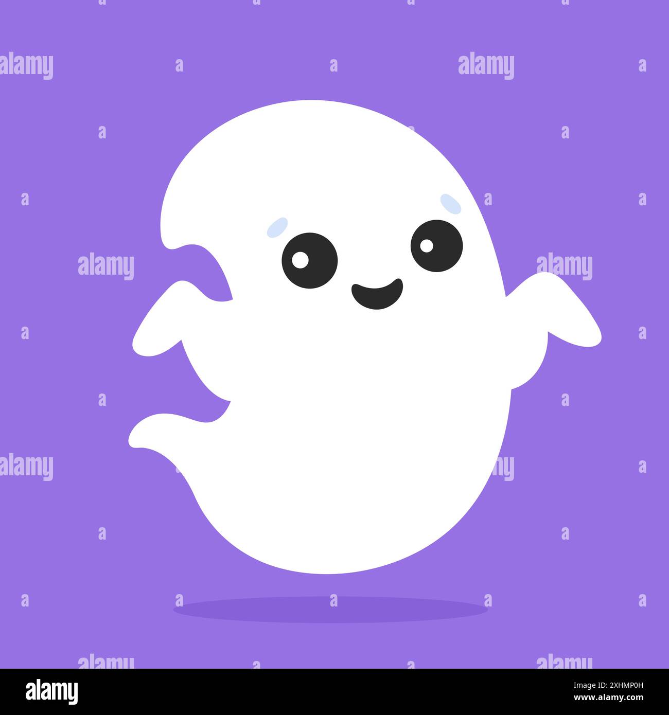 Cute ghost. Cartoon character. Colorful vector illustration. Isolated ...