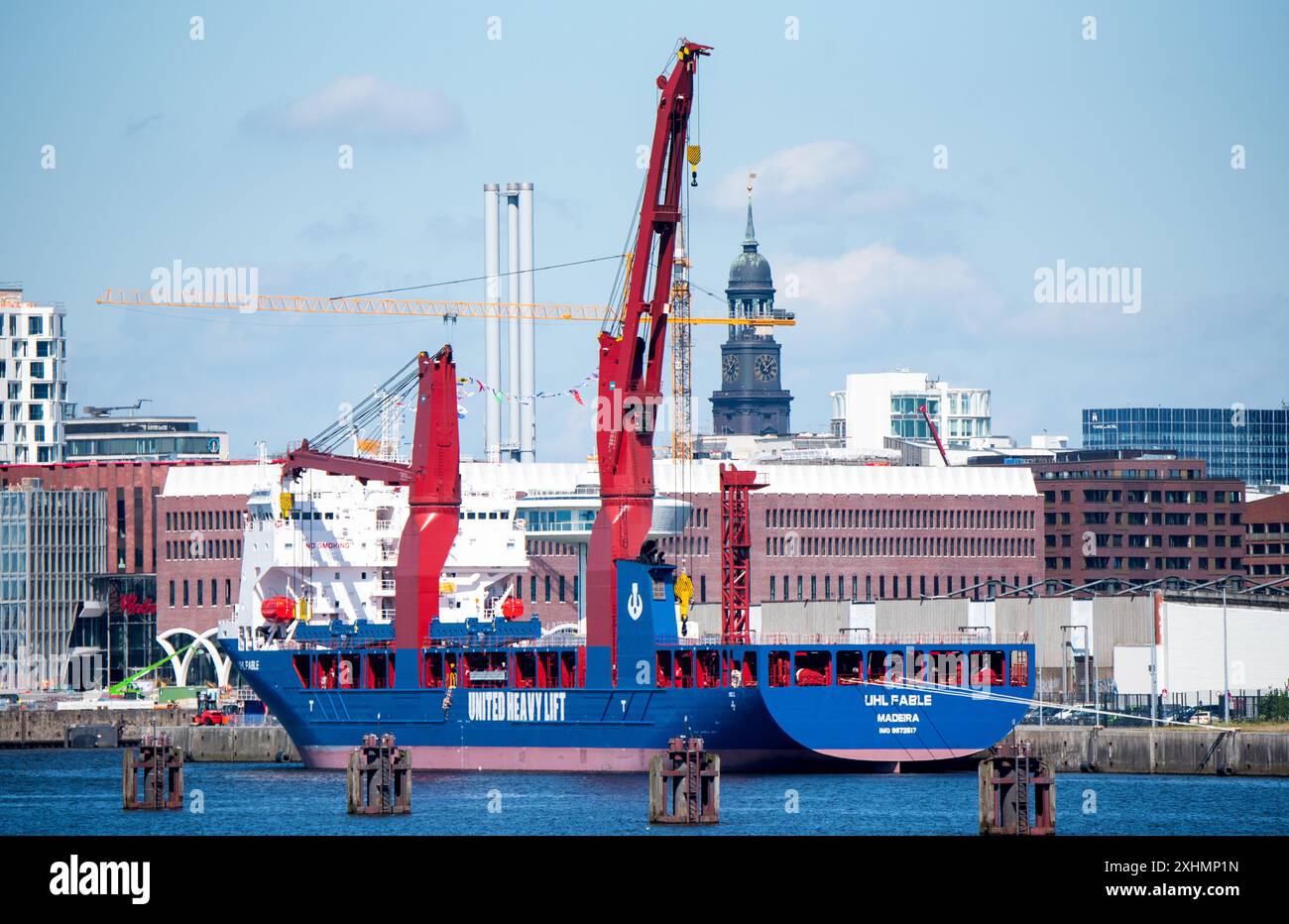 Hamburg, Germany. 15th July, 2024. View of the heavy lift vessel Uhl ...