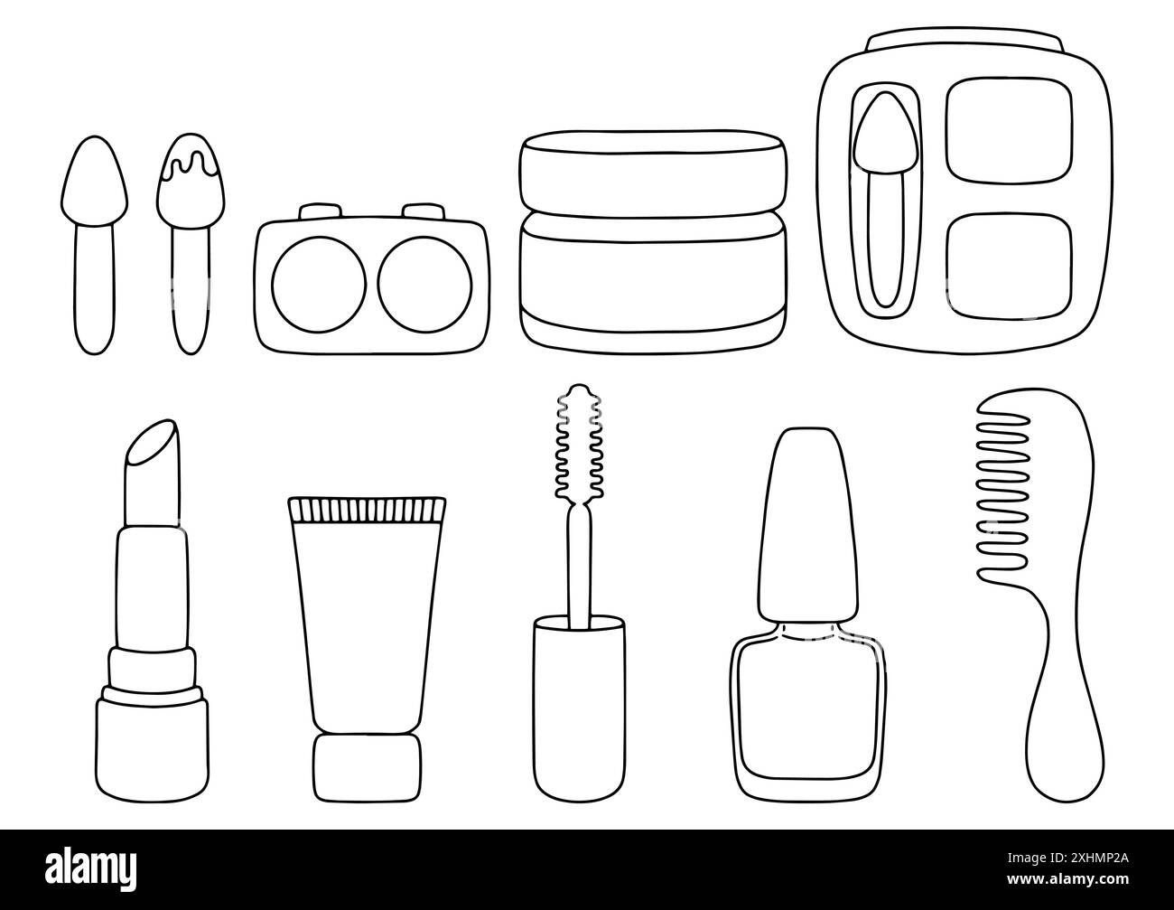 Cosmetics theme. Outline contour. Design element. Vector illustration ...