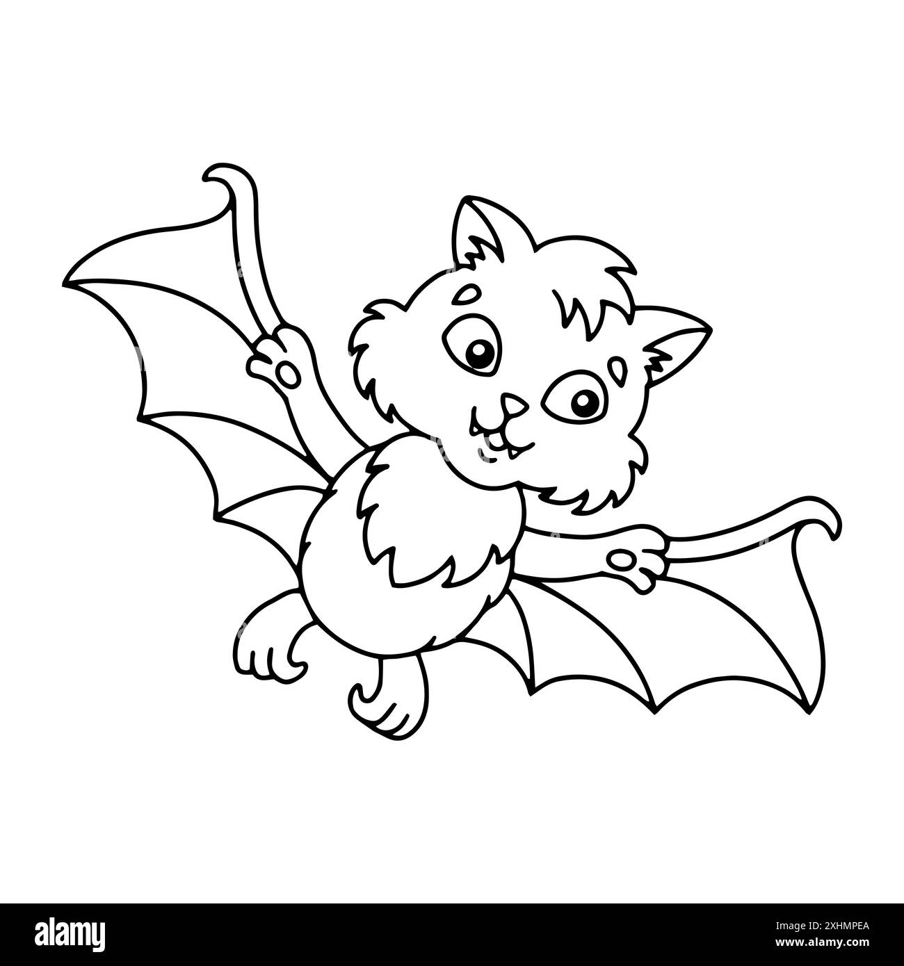 Cute bat Black and White Stock Photos & Images - Alamy