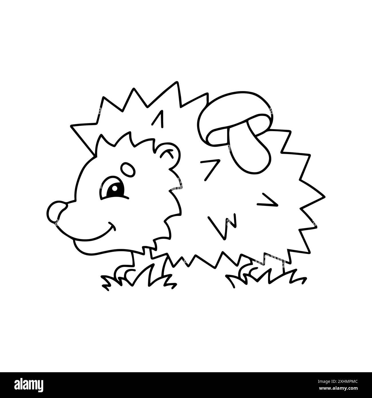 Coloring book page for kids. Cartoon style character. Vector ...