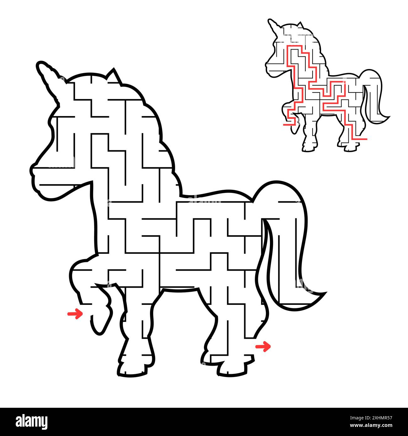 Abstract maze. Game for kids. Puzzle for children. Labyrinth conundrum ...