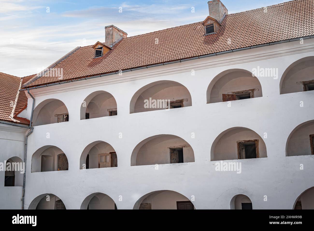 Roofs of a medieval castle Stock Photo - Alamy
