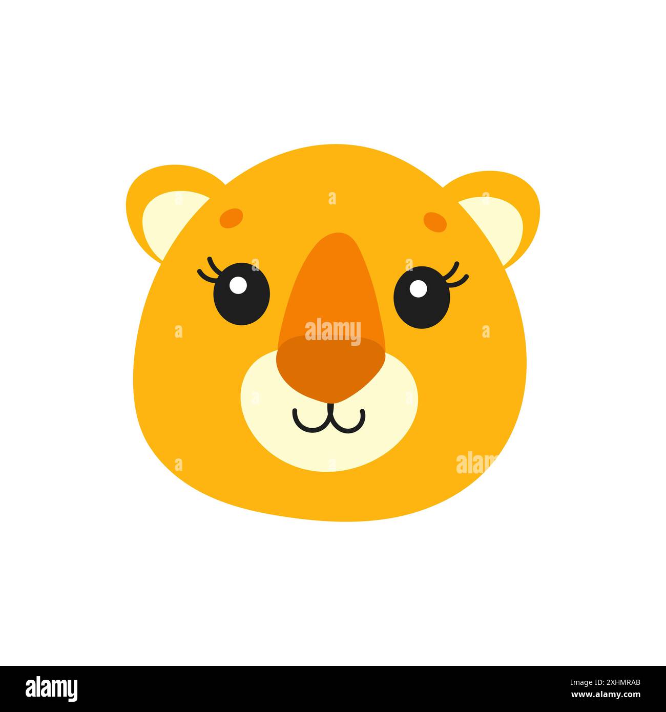Cute lioness. Wild animal. Cartoon character. Colorful vector ...