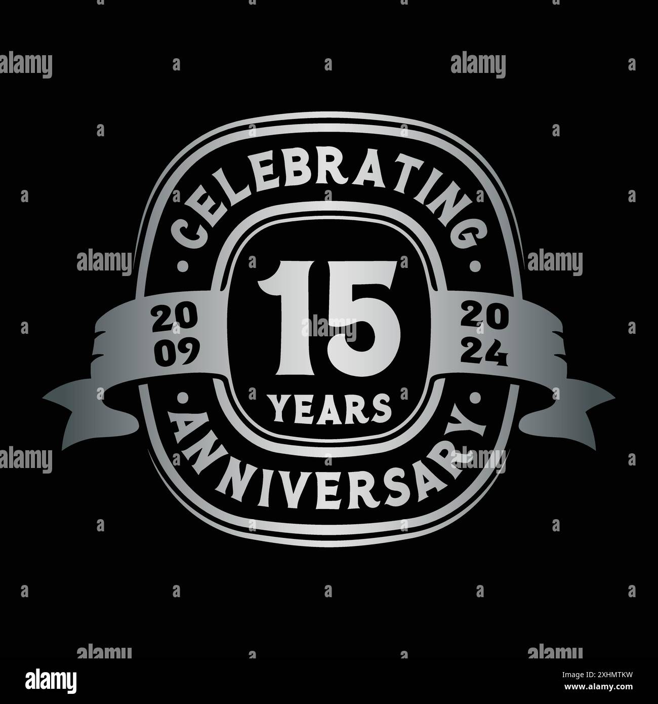 15th Anniversary Celebration Logo Design Template. 15th Anniversary Vector and Illustration ...