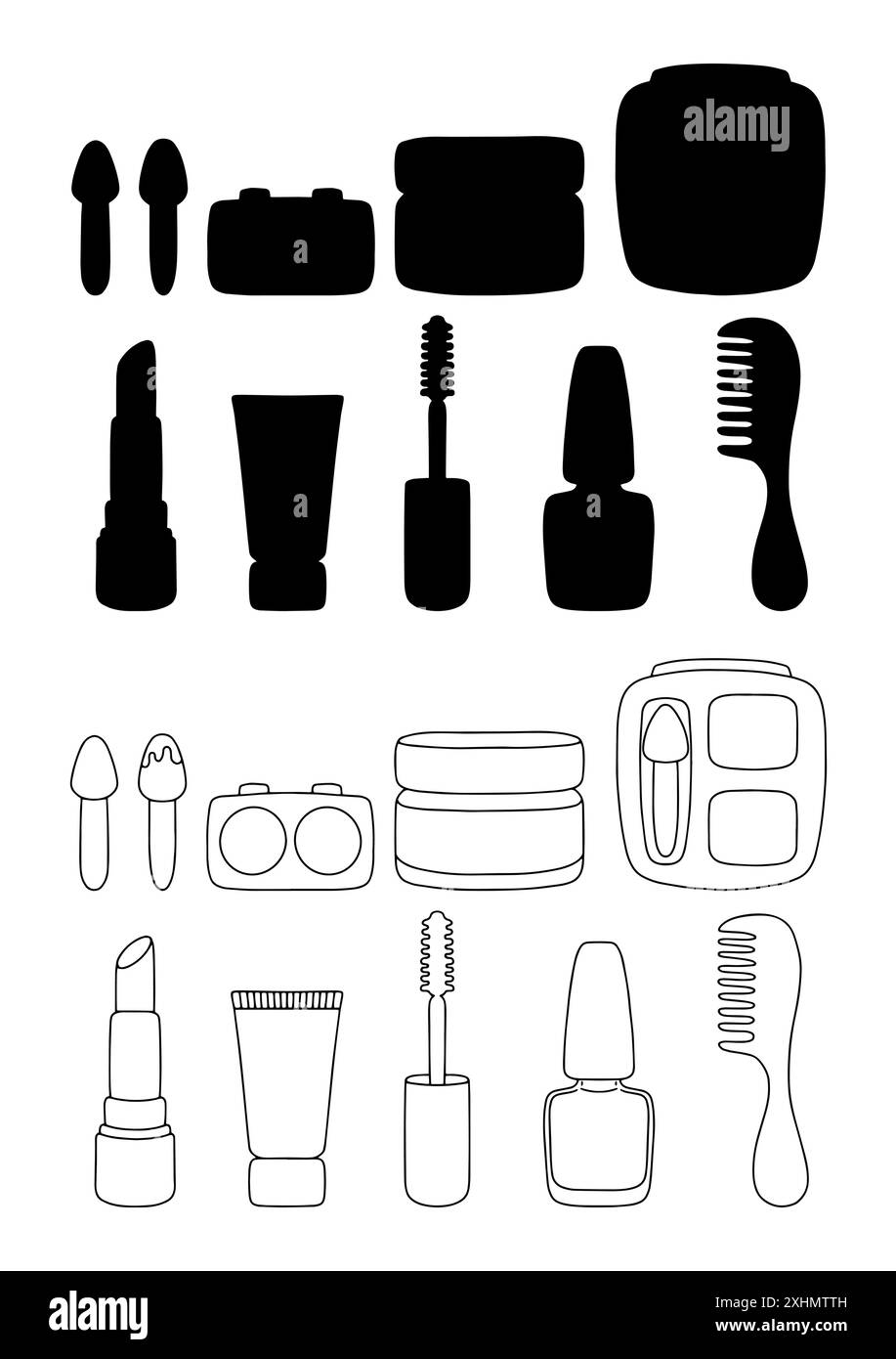 Outline contour. Cosmetics theme. Design element. Vector illustration ...