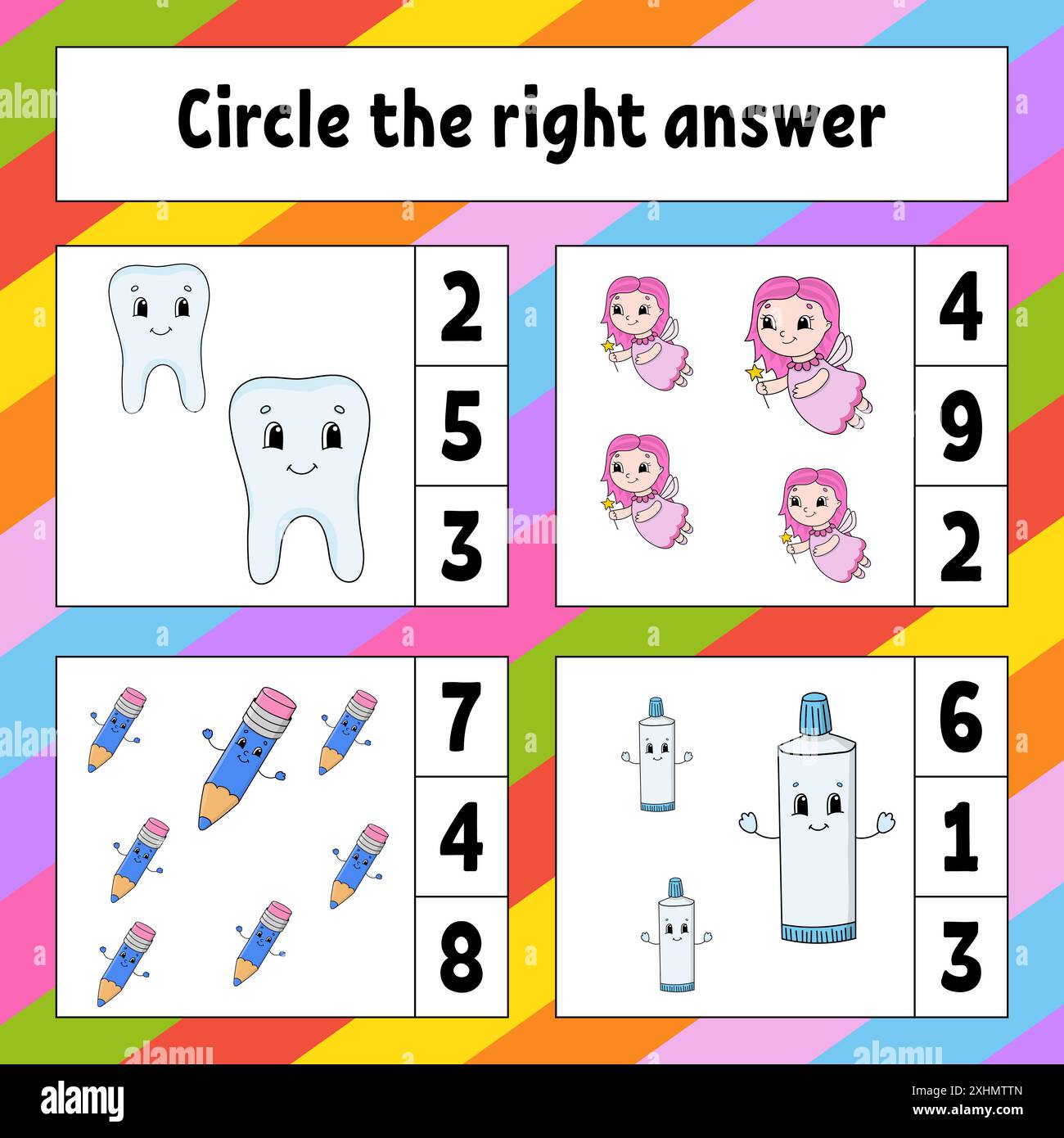 Circle the right answer. Education developing worksheet. Activity page ...