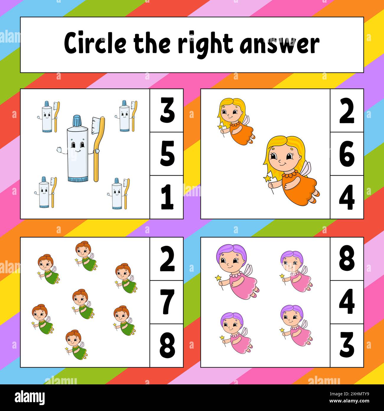 Circle the right answer. Education developing worksheet. Activity page ...
