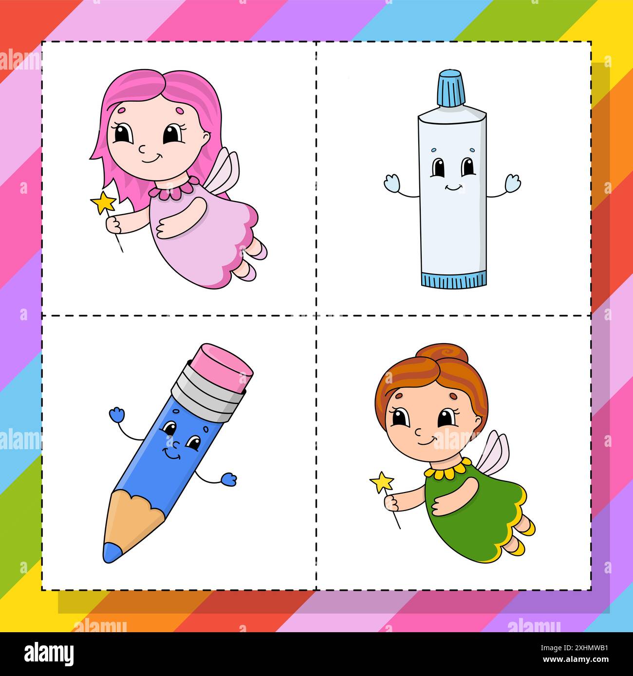 Cute character. Design element. Template for your design, books ...