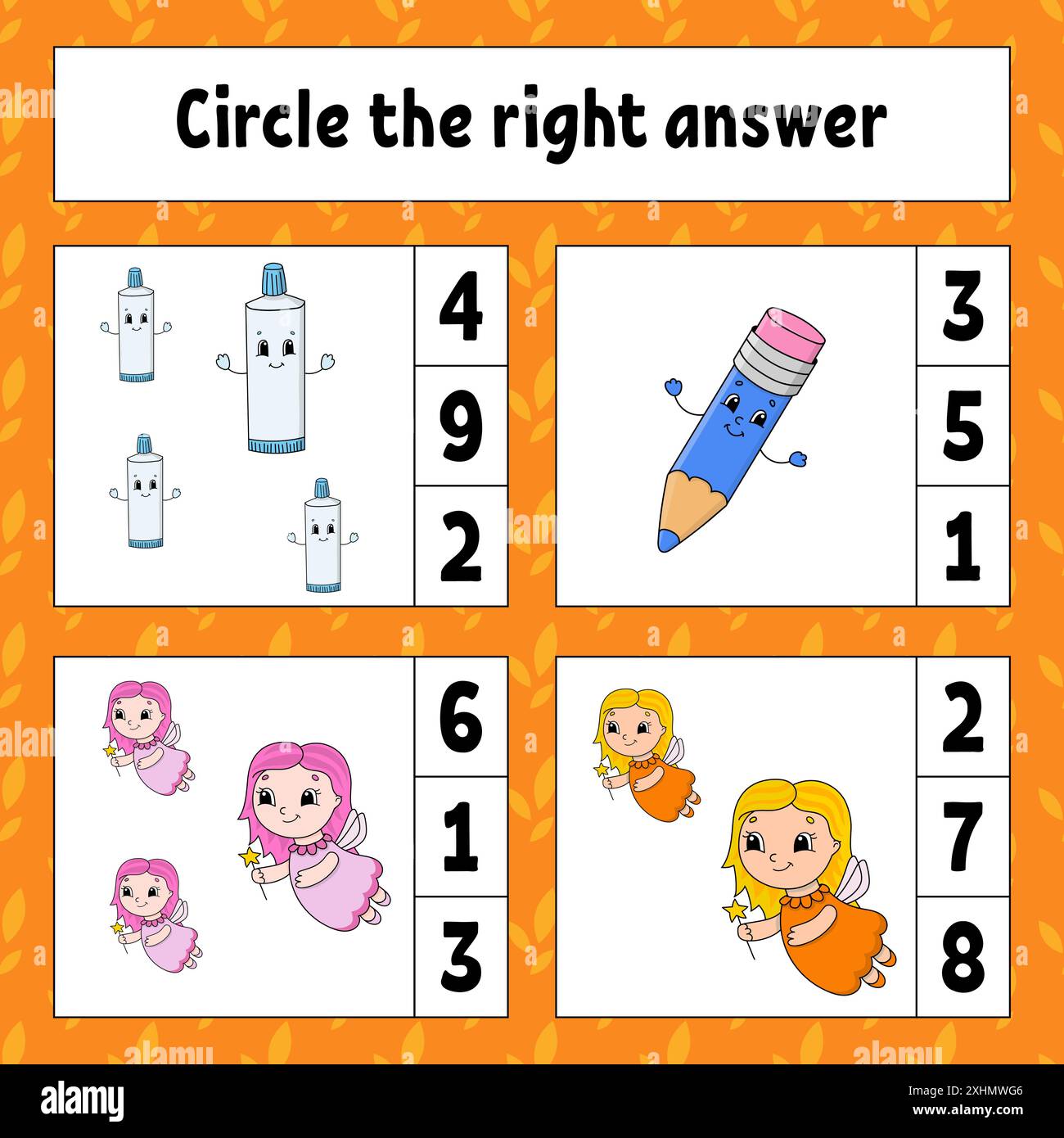 Circle the right answer. Education developing worksheet. Activity page ...
